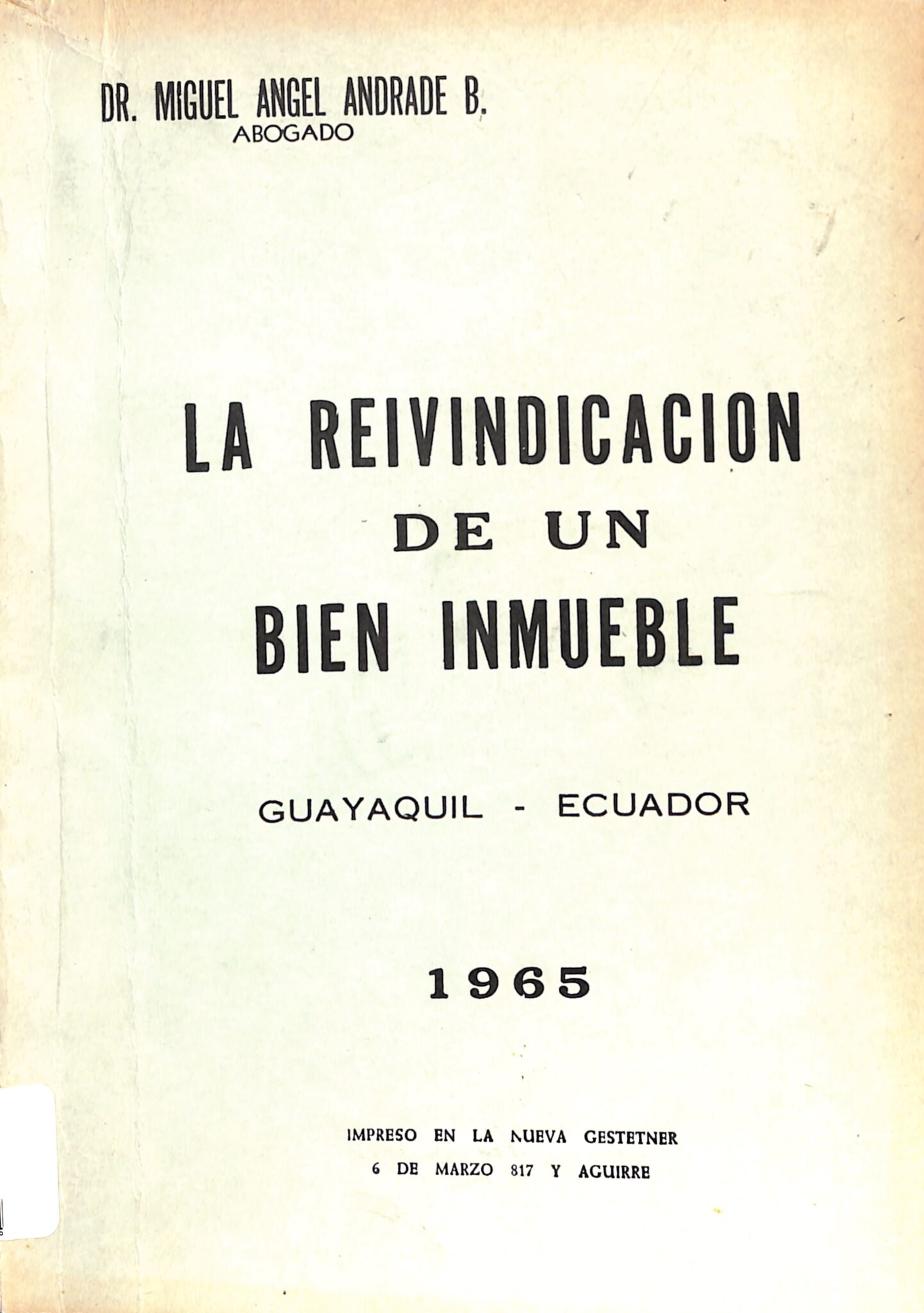 La reivindicación de un bien mueble – Tienda Online BEAEP