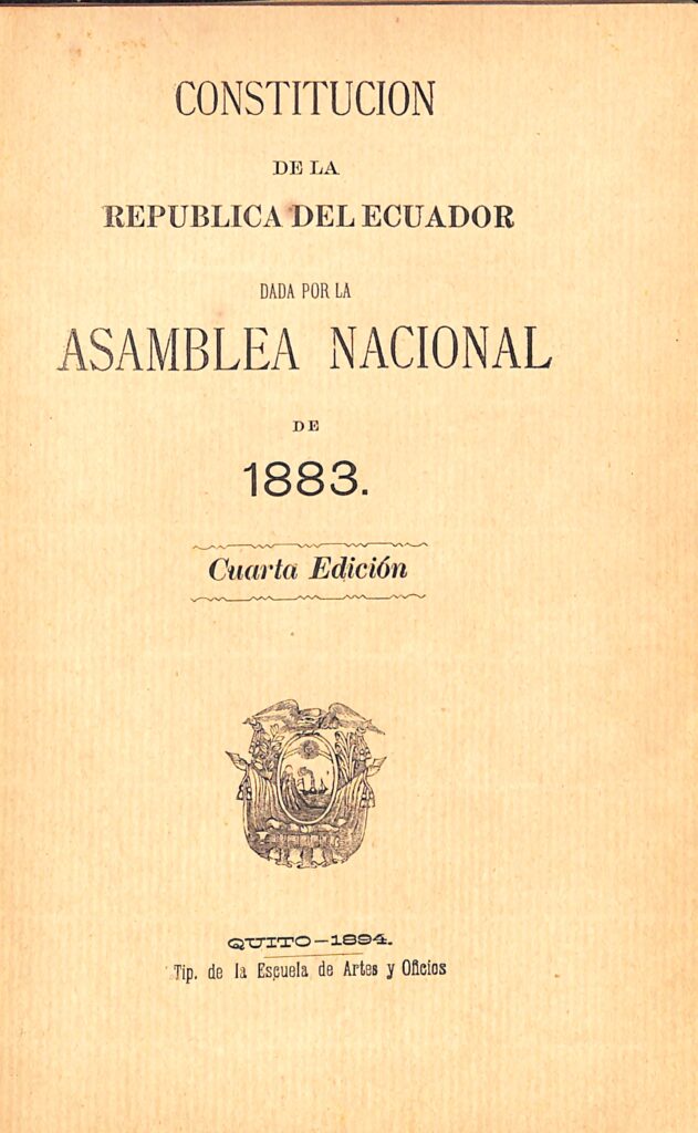 Constitución de la República del Ecuador dada por la Convención ...