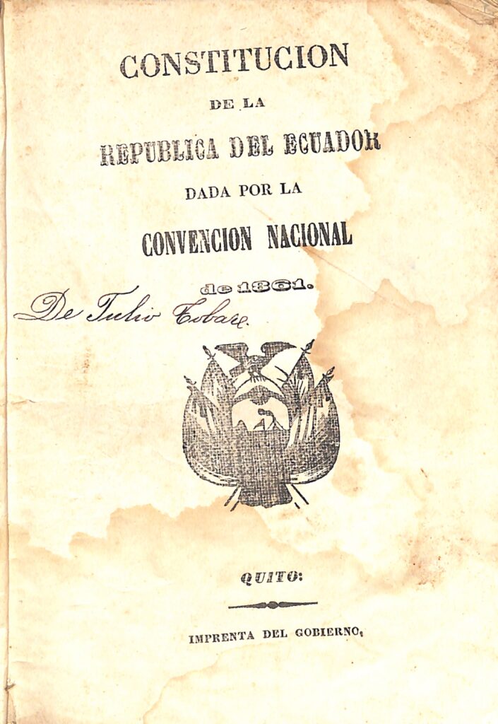 Constitución de la República del Ecuador dada por la Convención ...